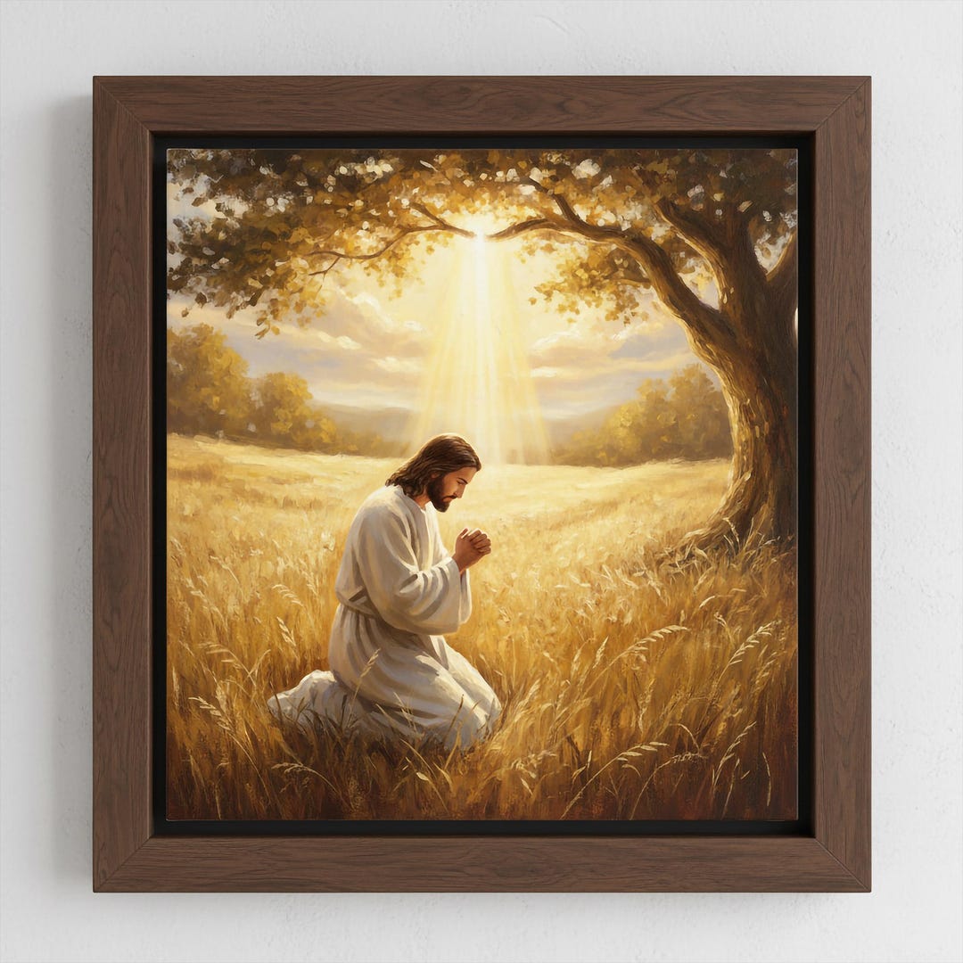 Jesus Praying in Wheat Field – Christian Home Decor (digital Download ...