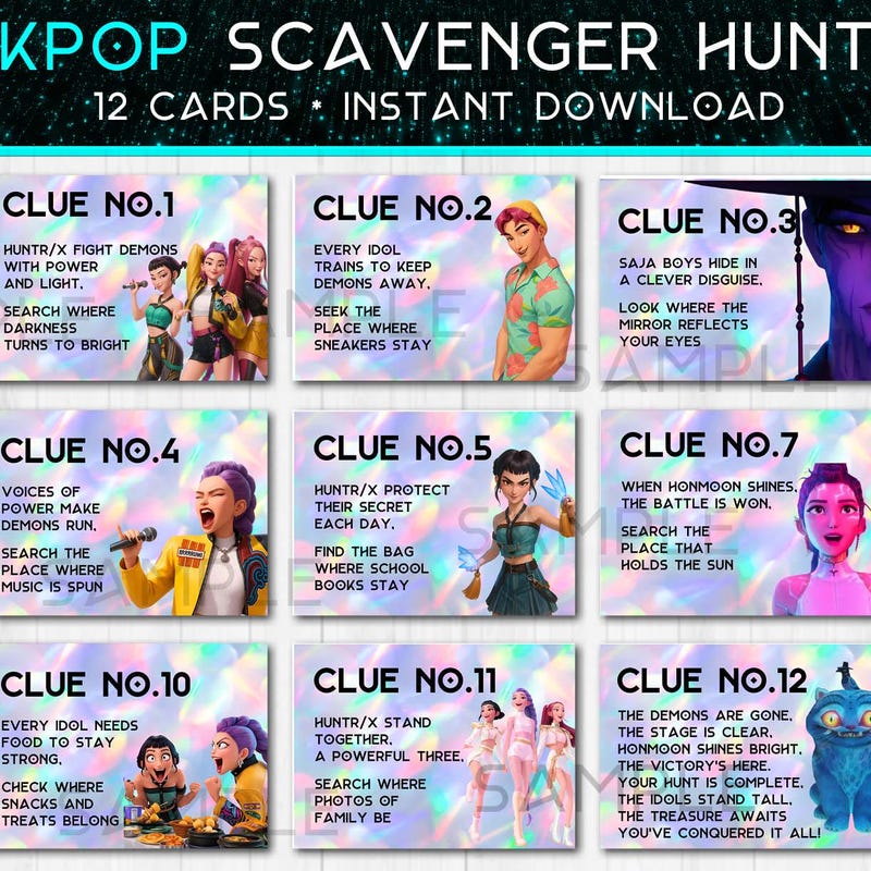 Kpop demon hunters chasse trésor - Etsy France