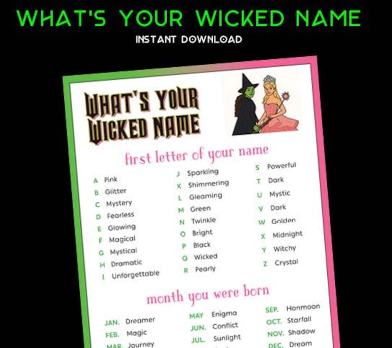 Wicked Games Activities | Printable Party Fun Activity Sheet | Maze ...