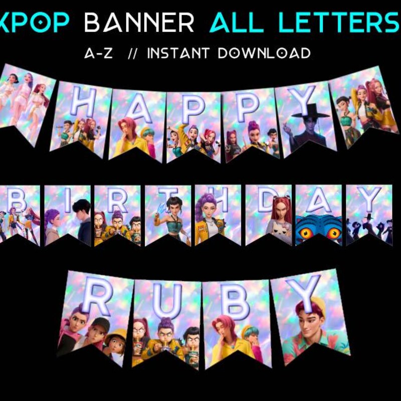 Letters on Bunting - Etsy