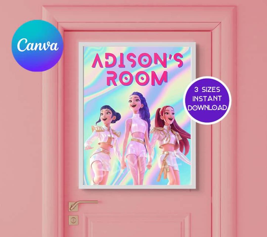 Kpop Demon Hunter Door Sign Poster Girls Room Decor | Bedroom Wall Art ...