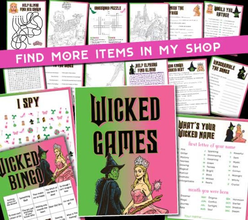 Wicked Party Photo Booth Props Party Decorations | Birthday Party ...