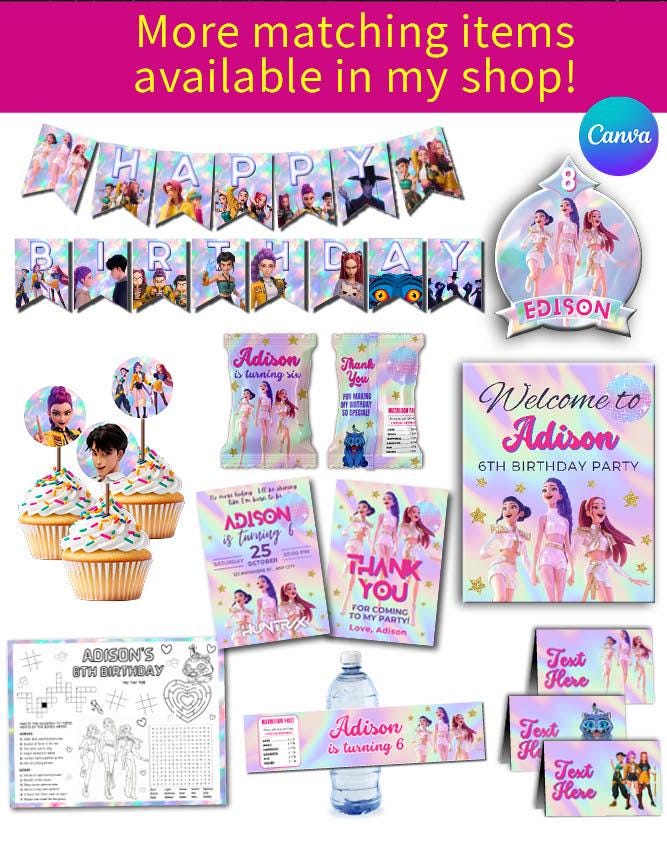 K-pop Demon Hunter Tricky Scavenger Hunt Clues Riddles Game | Party ...