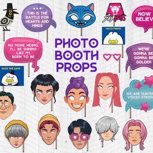 MEGA BUNDLE Kpop Demon Hunter Party Photo Booth Props Party Decorations ...