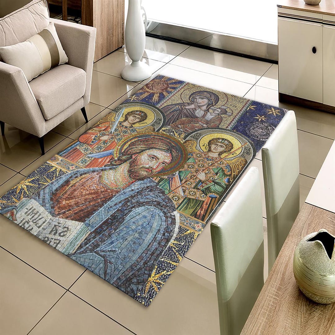 Ecce Homo Jesus Christ Rug, Suffering Christ Oil Painting, Crown of ...