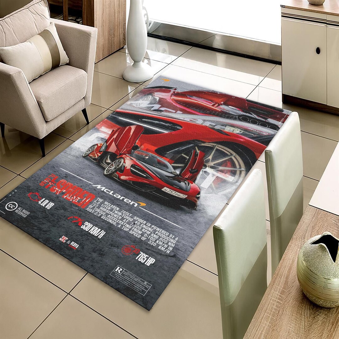 Mclaren Rug, Sports Car Rug, Tuning Car Rug, Living Room Rug,teen Room ...