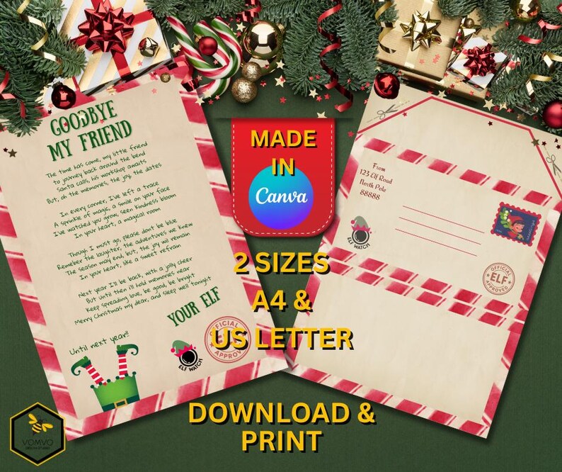 Printable Elf Goodbye Letter | Elf on the Shelf Farewell Note ...