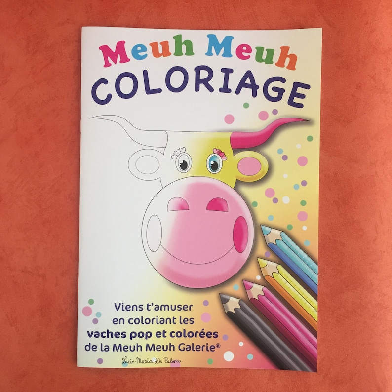 Cahier De Coloriage Vaches Adorables, Illustrations Originales Meuh ...