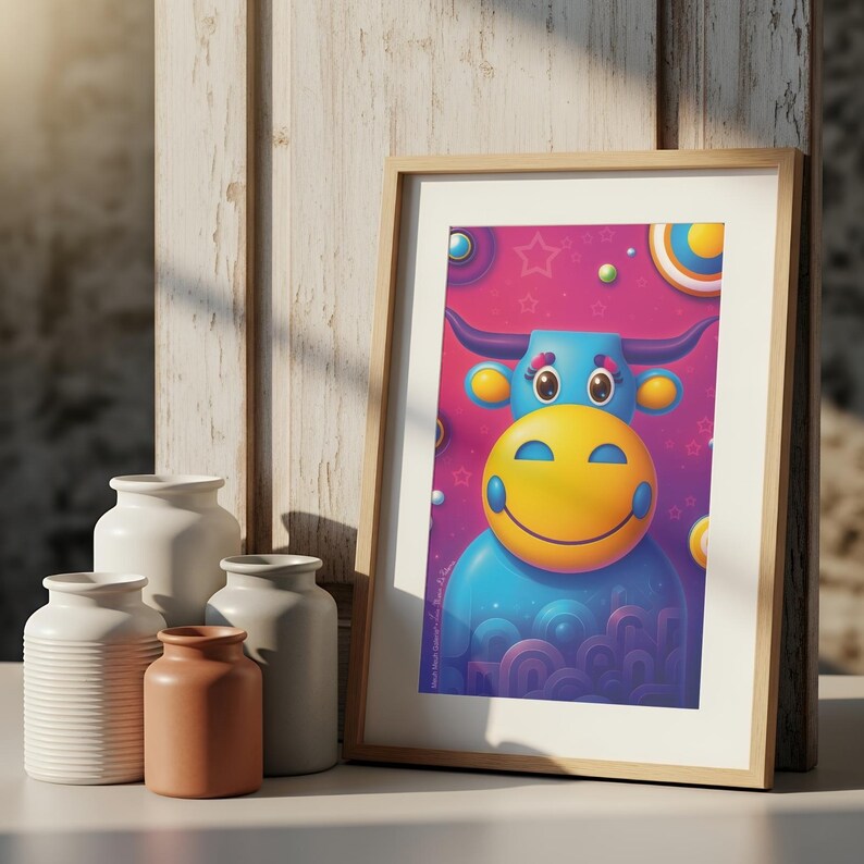 Cosmic Cows Poster to Print, Instant Digital Download, Moo Moo Gallery ...