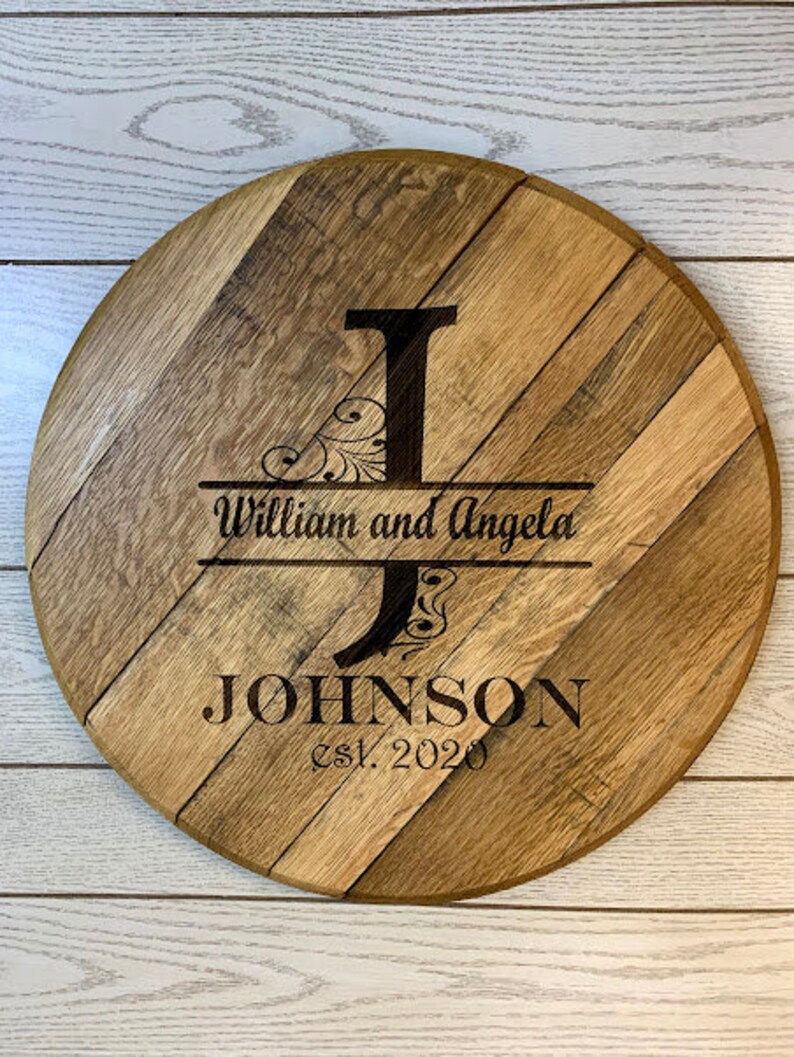 Bourbon Barrel Head Custom Laser Engraving Personalized Gift - Etsy