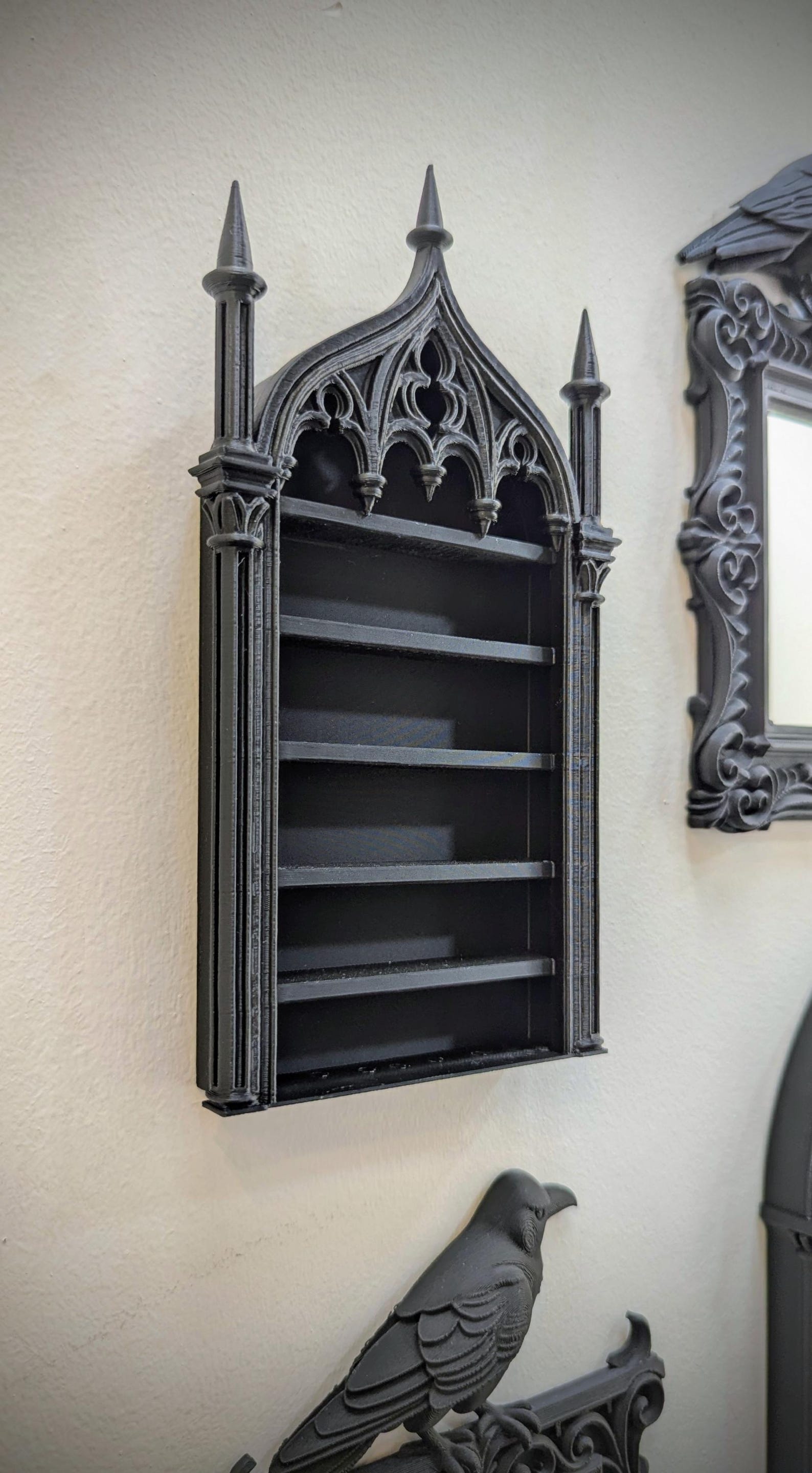 Gothic Display Shelf, Victorian Cathedral Arch Wall Nook - Etsy