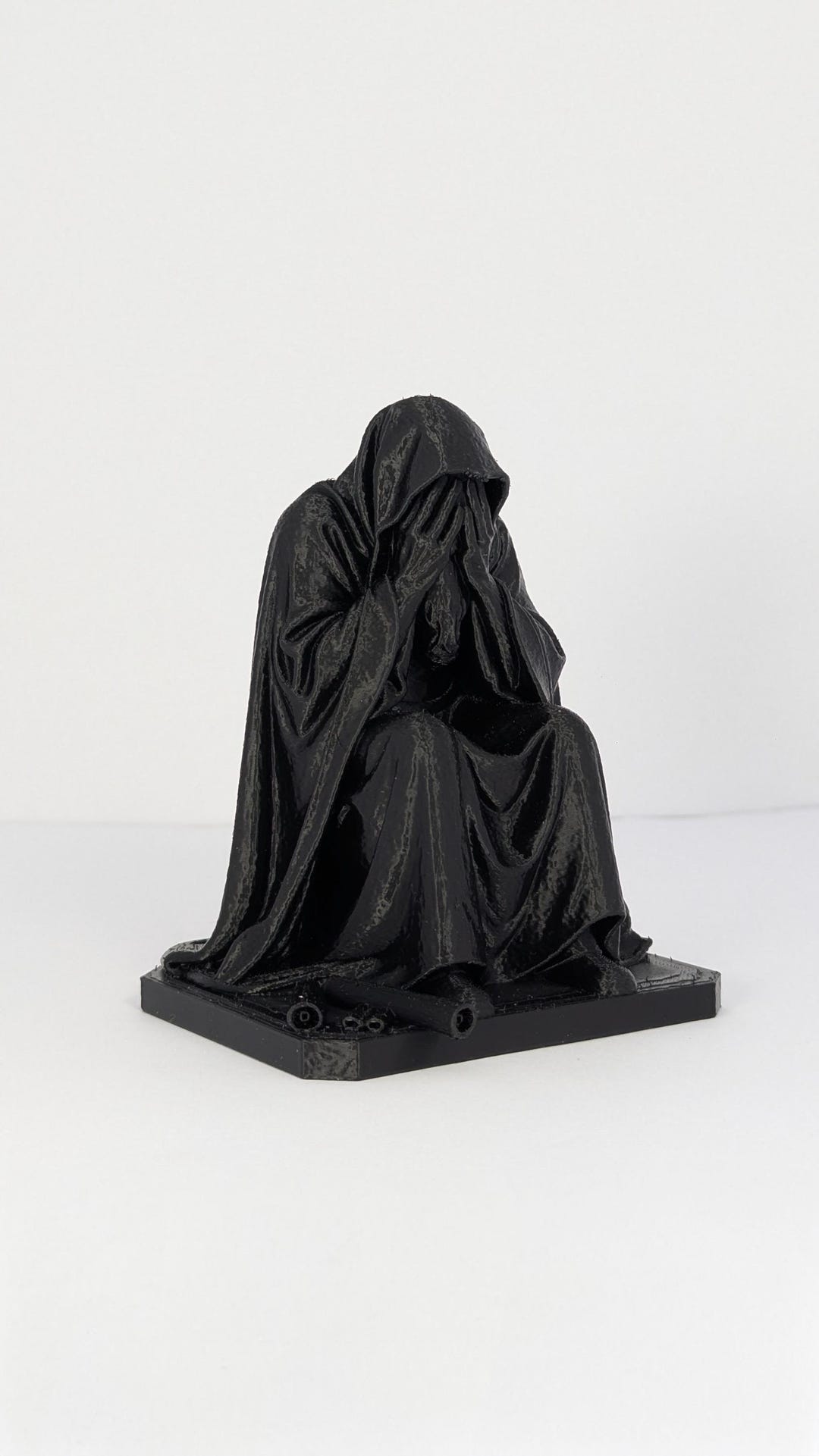 Gothic Grieving Statue, Concealed Figure Figurine, Memento Mori Gift - Etsy