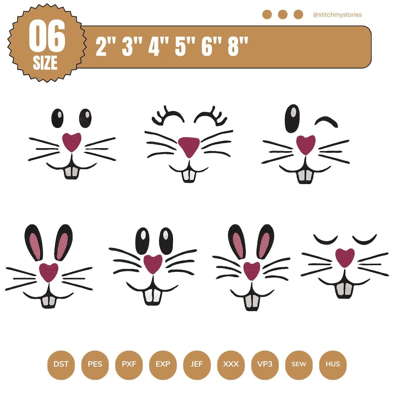 Bunny Embroidery Easter - Etsy