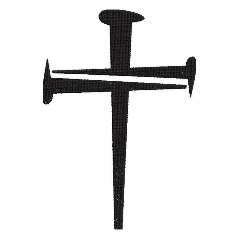 Christian Nail Cross Embroidery Design | Faith SVG Bundle (instant ...