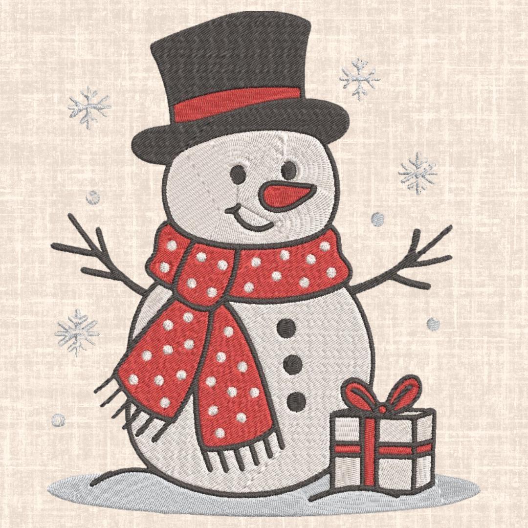 Snowman Embroidery Design: Christmas Stitch Pattern (digital Download ...