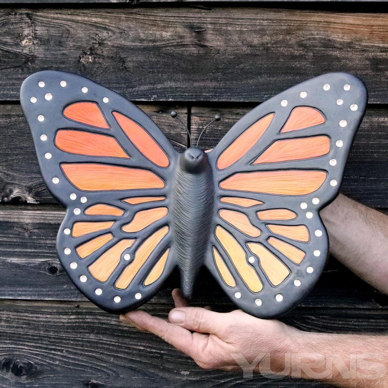 Personalized Monarch Butterfly Cremation Urn – Unique Artistic Ceramic ...