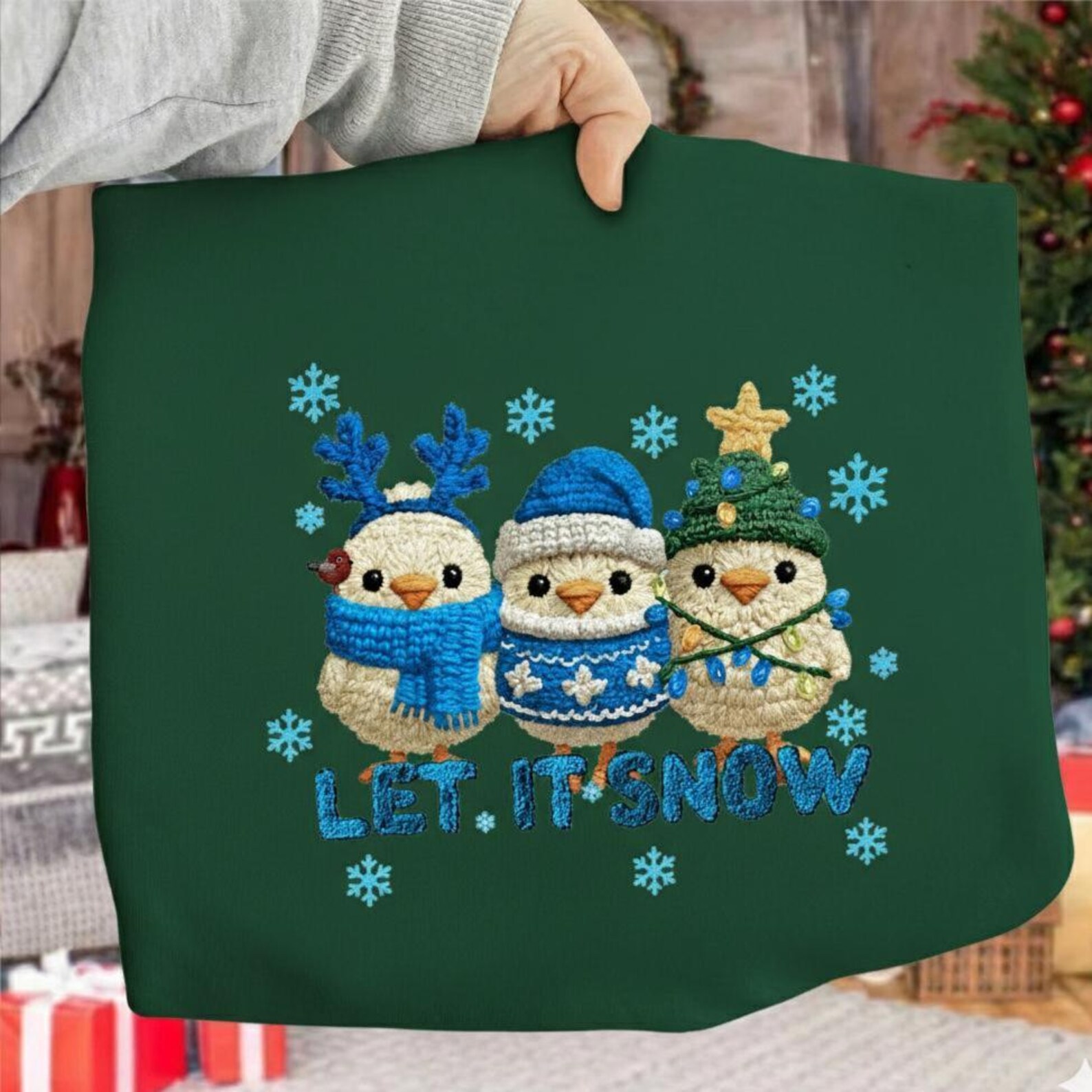 Crochet Christmas Chicken PNG: Funny Chickens Holiday Yarn (digital ...