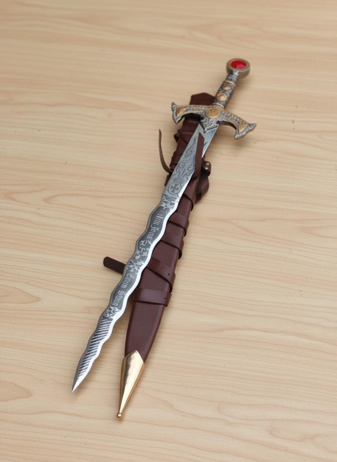 Hand Forged Once Upon a Time Excalibur Replica Sword: High Carbon Steel ...