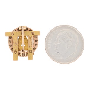 Alpha Omicron Pi Badge - 14k Gold Pearls Ruby Vintage Sorority Greek ...