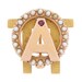 Alpha Omicron Pi Badge - 14k Gold Pearls Ruby Vintage Sorority Greek ...