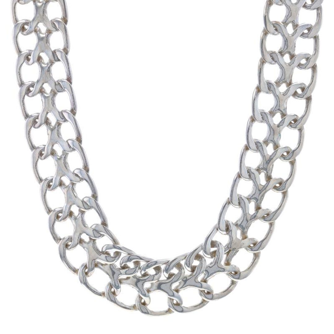 Sterling Silver Infinity Link Collar Necklace 14 1/2 925 Chain Mexico ...