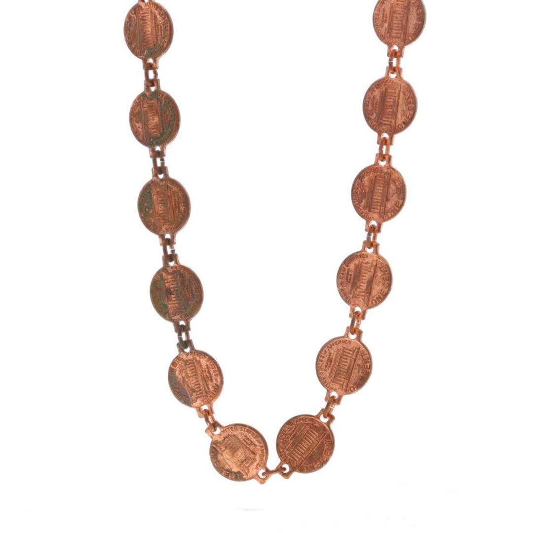 Copper Replica 1964 Mini Penny Link Necklace/bracelet U.S. One Cent ...