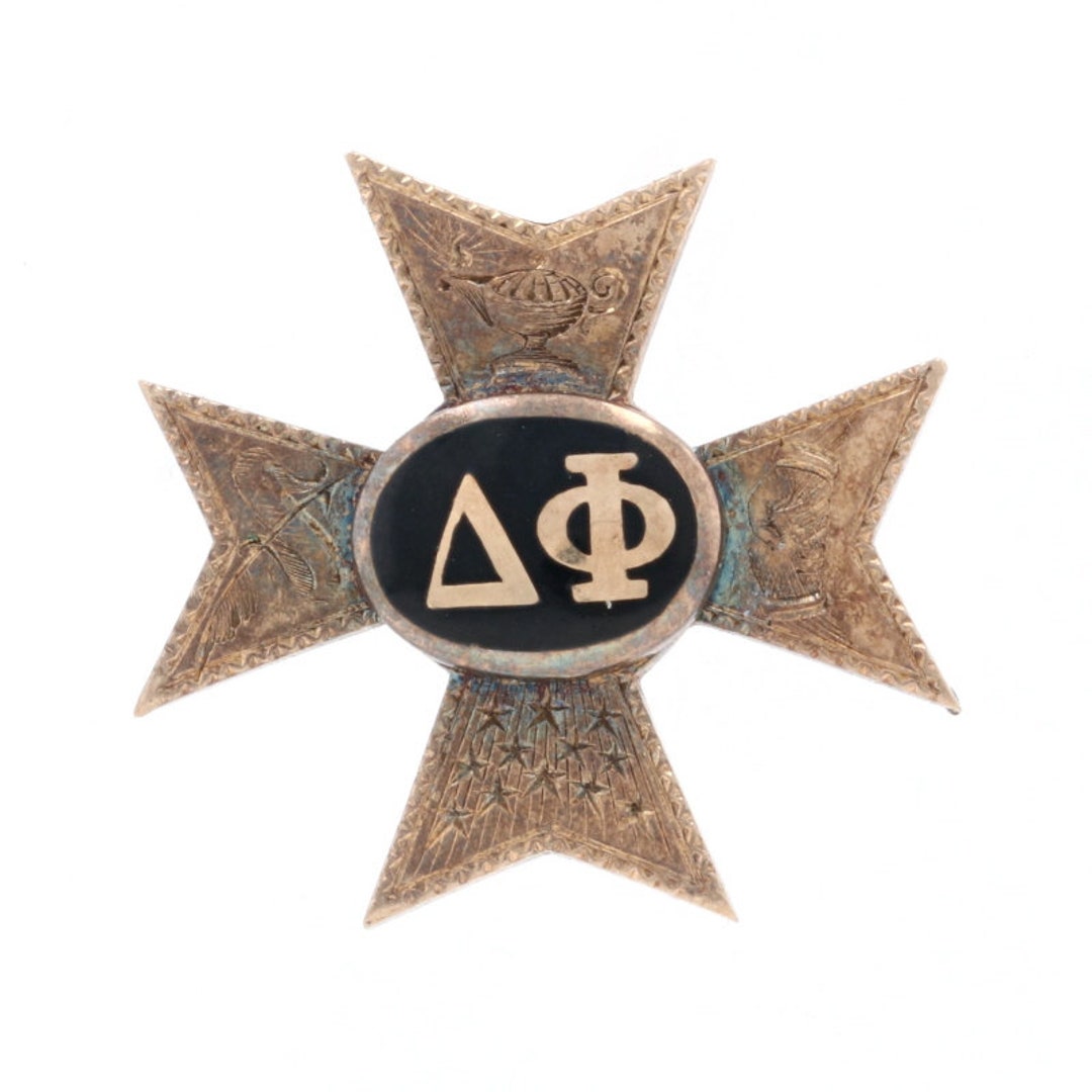 Delta Phi Cross Badge 14k Yellow Gold Yale Class 1902 - Etsy