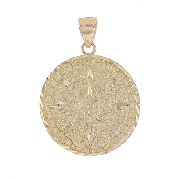 Aztec Mayan Sun Calendar Pendant 2 3 4 Inch 15 Inc… Gem