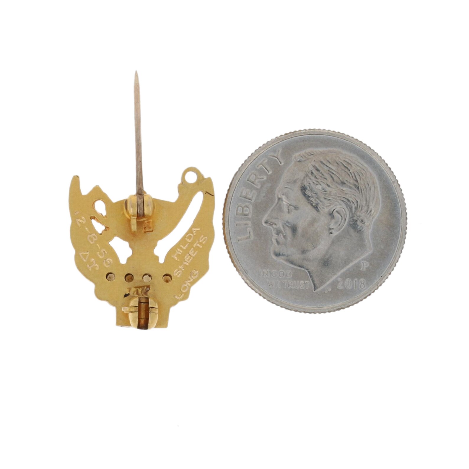 Delta Zeta Badge 14k Gold 1956 Sorority Diamond Pearls Greek - Etsy