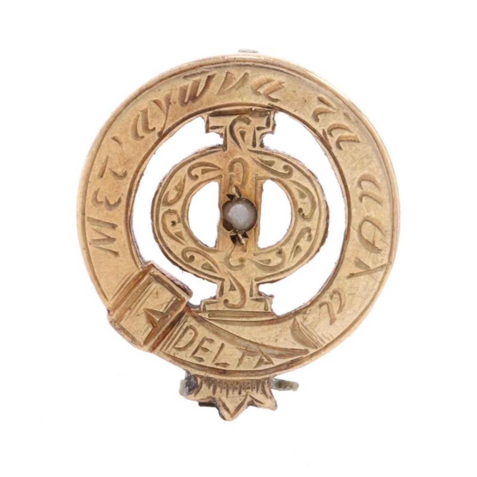 PHI Fraternity Sorority 10k Gold Pearl Belt Vintage PIN K4085 - Etsy