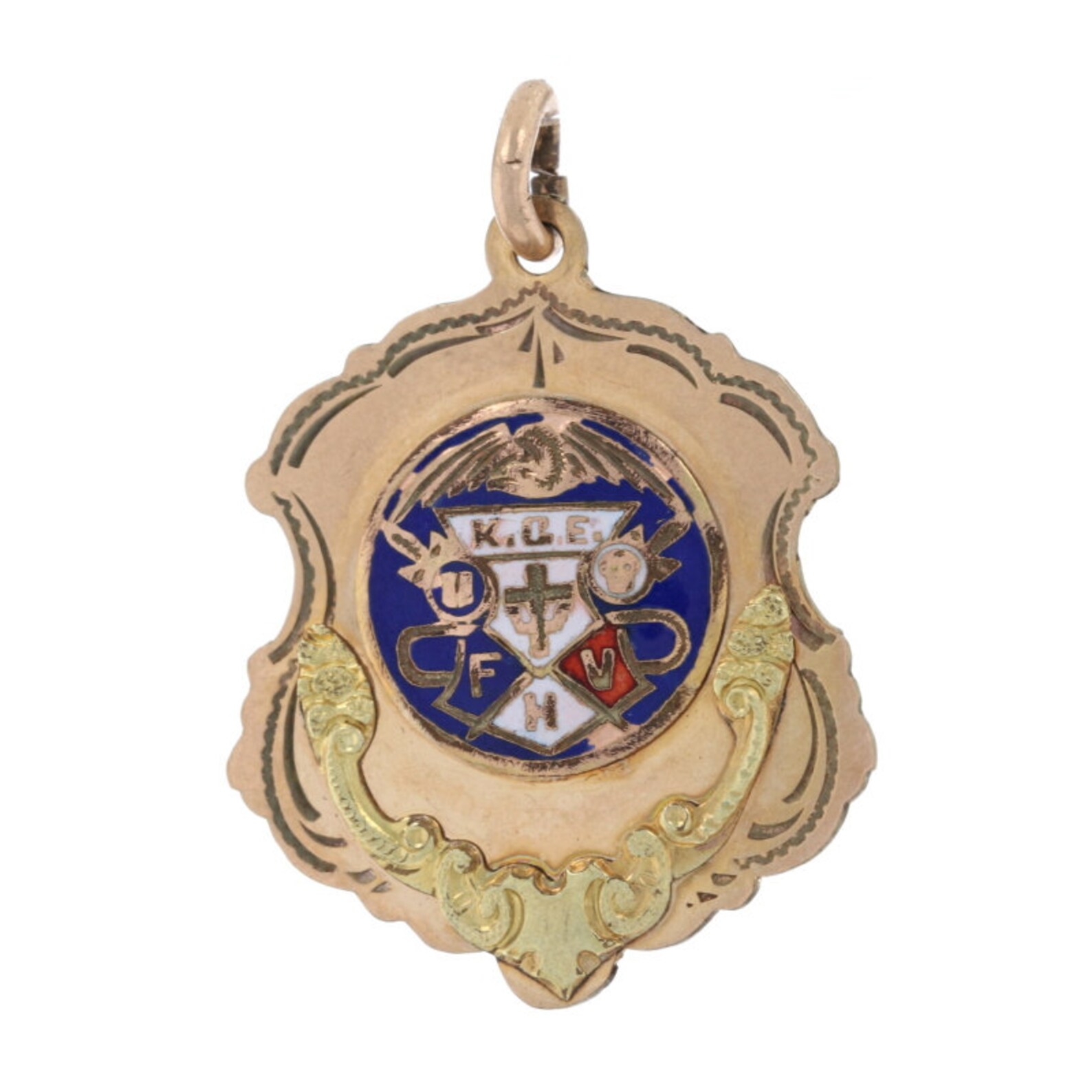 Knights of the Golden Eagle Vintage KGE Shield Fob - Etsy