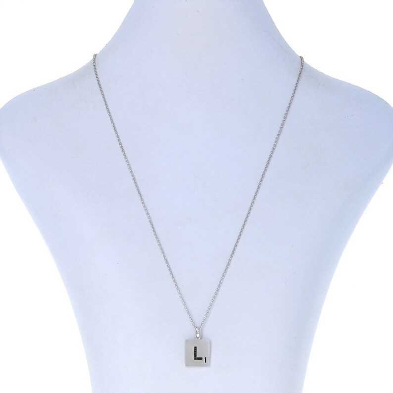 Scrabble Letter l Pendant & Chain Necklace 925 | Etsy