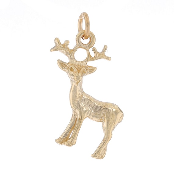 Yellow gold standing deer - Gem