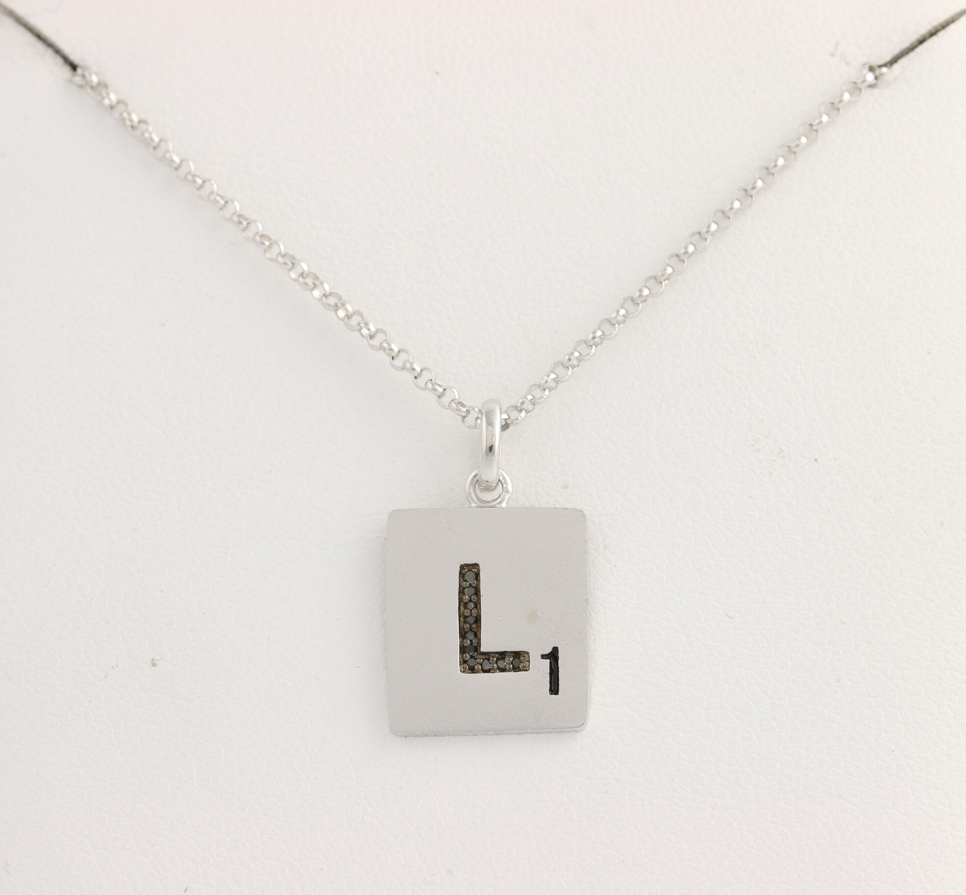 Scrabble Letter L Pendant & Chain Necklace 925 | Etsy