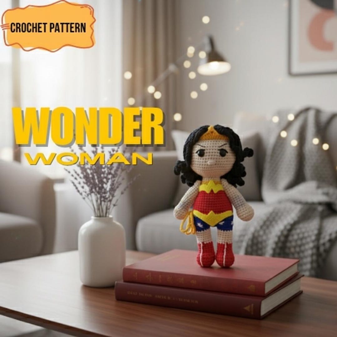 Wonder Woman Amigurumi Crochet Pattern | Superhero Doll PDF Tutorial ...
