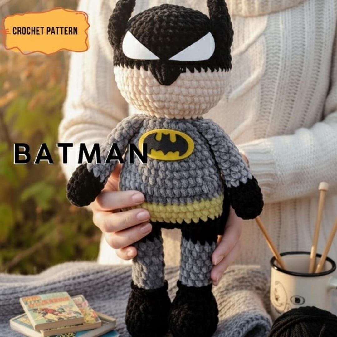 Batman Crochet Pattern | Digital Download Plush Toy Tutorial | Handmade ...