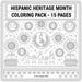 Hispanic Heritage Month Coloring Pages | 15 Printable Sheets PDF | Kids ...