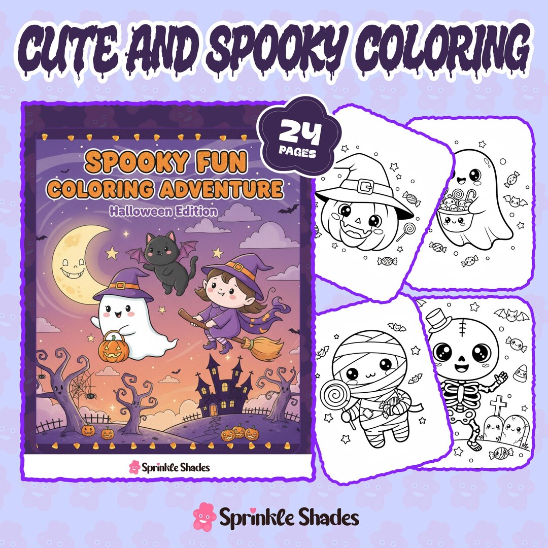 Halloween Coloring Pages, Halloween Coloring Book, Halloween Coloring ...