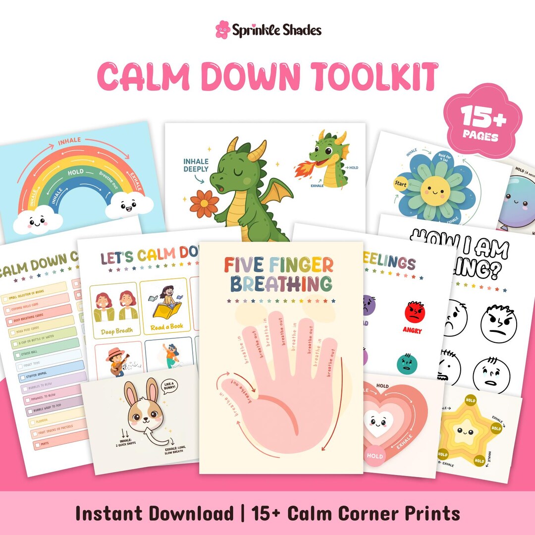 Kids Calm Down Toolkit Printable | Emotional Regulation Cards ...
