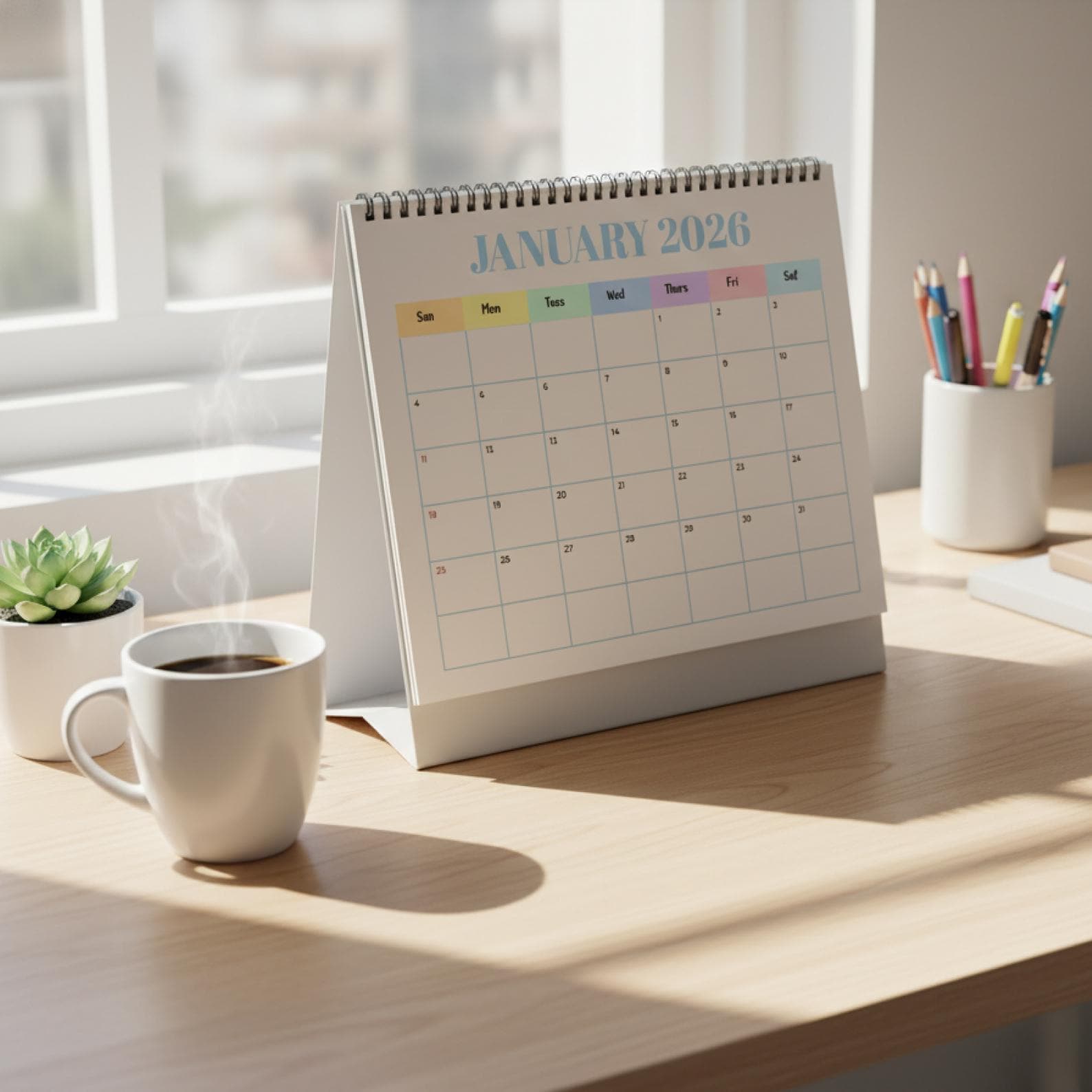 2026 Monthly Calendar by Sprinkle Shades, Editable PDF Printable ...