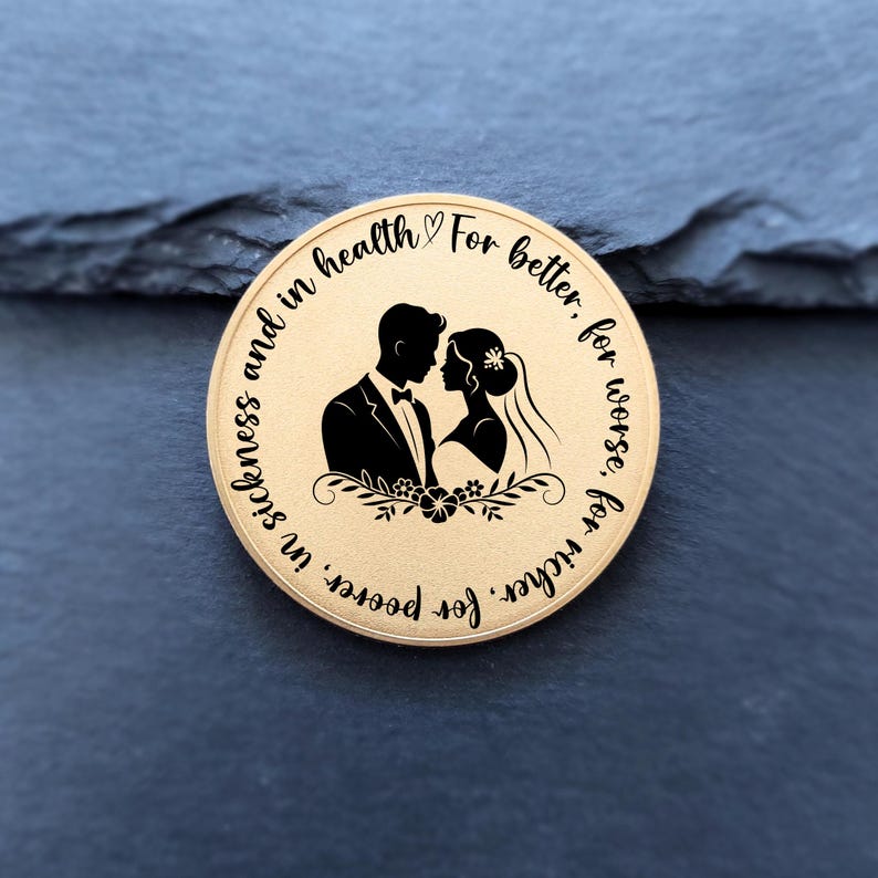 Personalized Wedding Favor Coin, Guest Thank You Keepsake, Laser ...