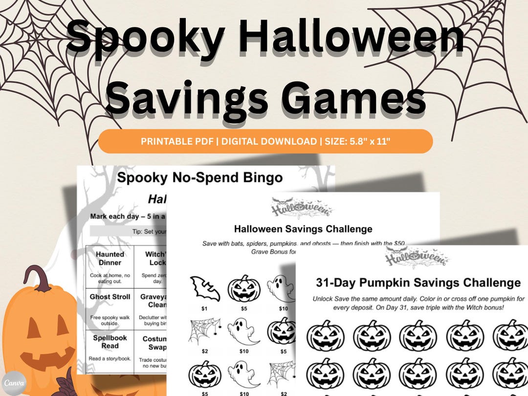 Halloween Savings Challenge: Spooky Budget Game (PDF) - Etsy