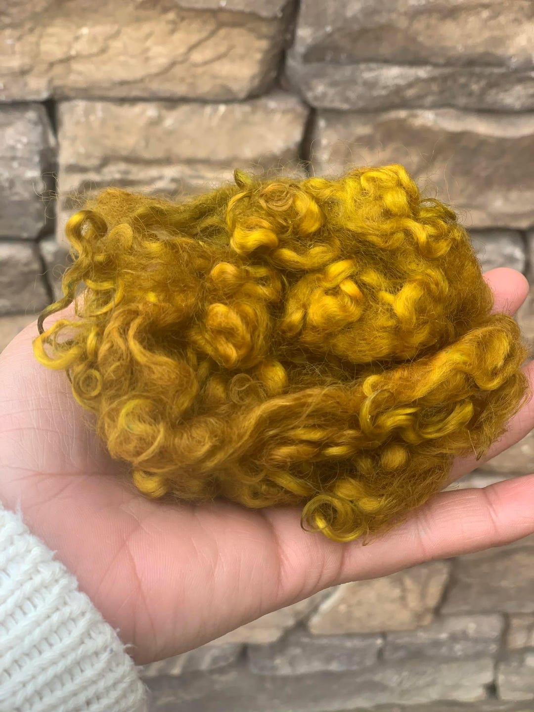 0.6 Oz Wensleydale Curls/ Wool Curls, Wool Roving, Needle Felting, Wet ...
