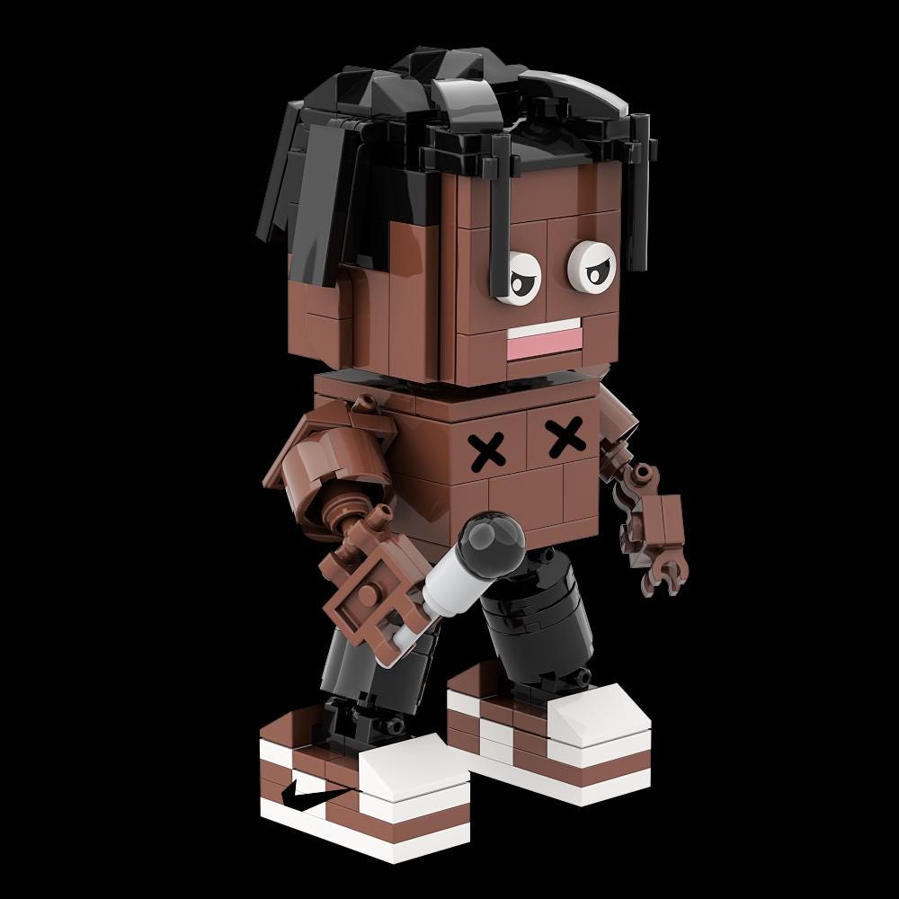 Travis Scott Figure 3D Building Bricks Kit | Came With Building ...