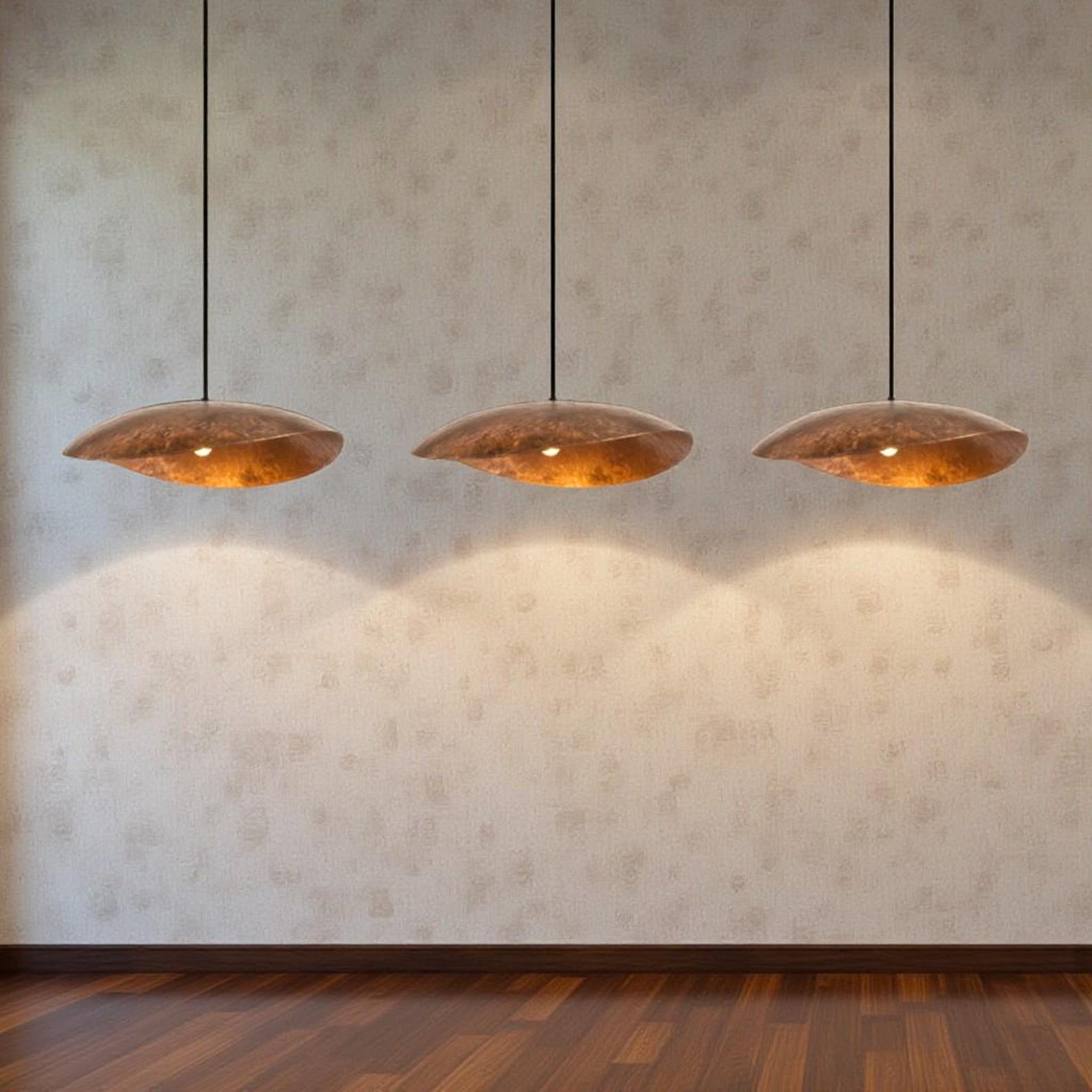 Handmade Patina Copper Pendant Light – Modern Rustic Dome Lighting - Etsy