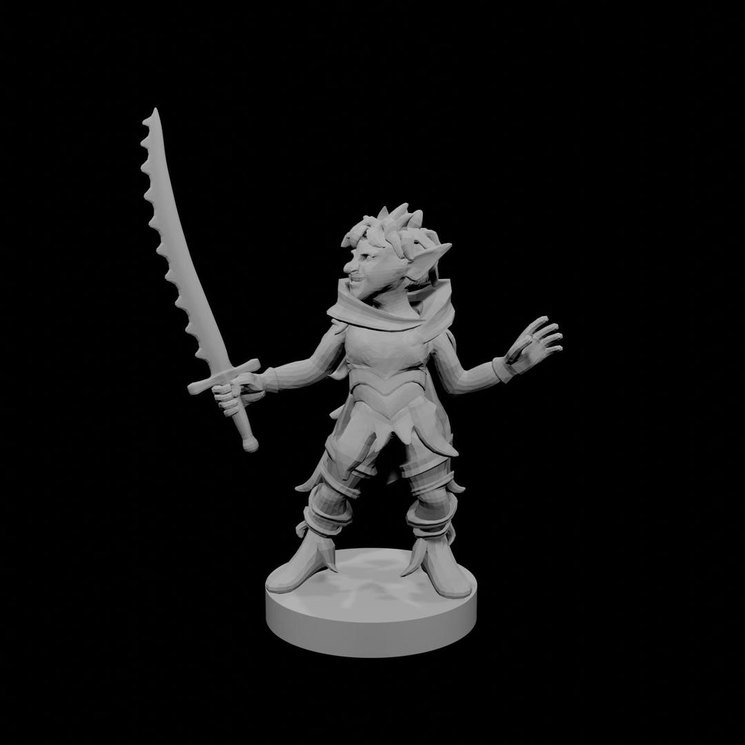 Goblin Female Warlock Miniature: Nature Magic, 28mm RPG Figure - Etsy