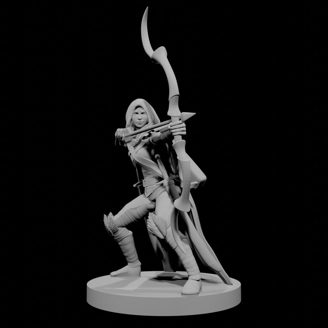 Elf Female Ranger Figure: Unpainted 3D Print - Detailed Resin Model - Etsy
