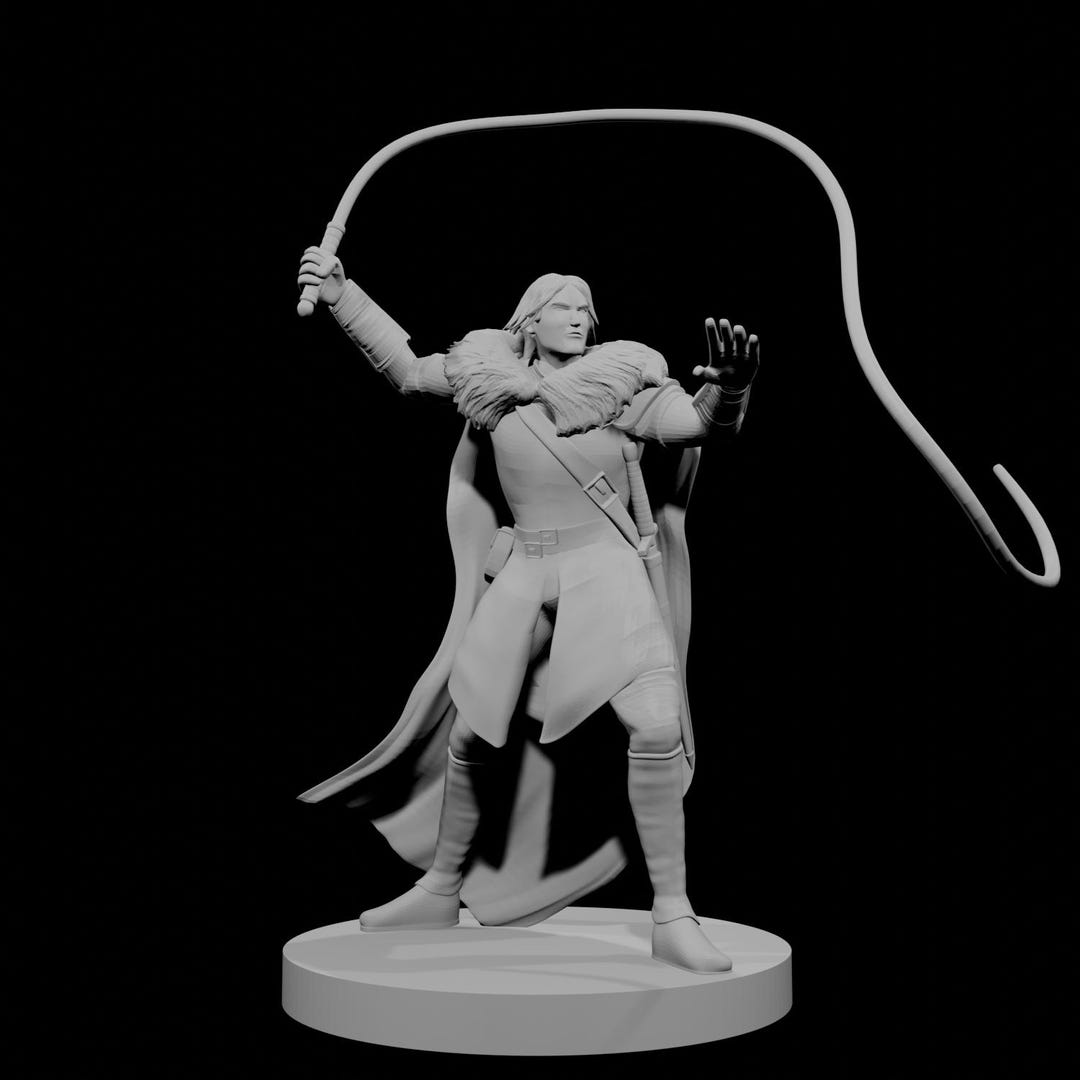 Human Male Whip Fighter Miniature: 28mm RPG Figure Ready to Paint - Etsy