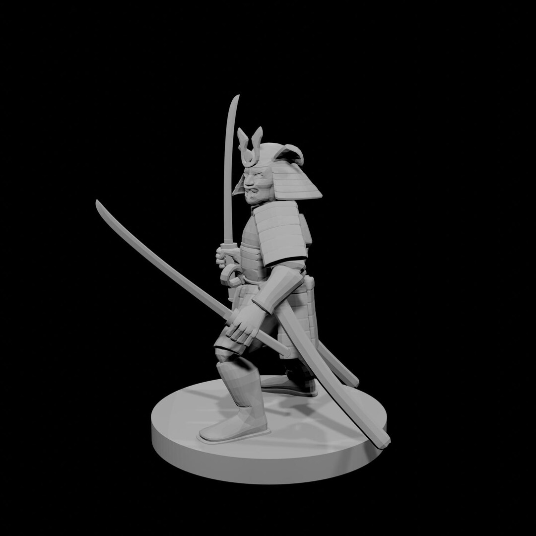 Dwarf Samurai Miniature: 3D Printed RPG Figure - Etsy