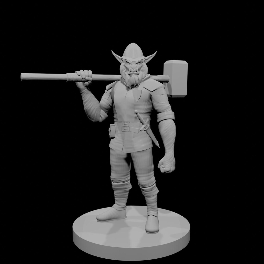 Bugbear City Watchman RPG Miniature - Detailed Unpainted Figure - Etsy